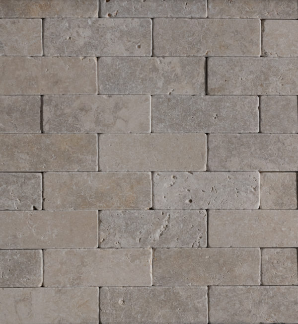 Jerusalem Gray Gold Tumbled Brick - Solstice Stone