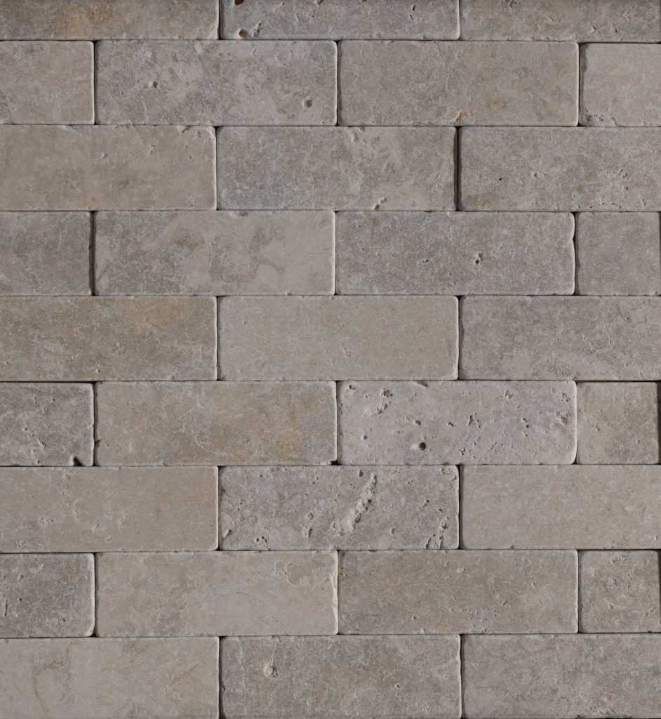 Jerusalem Gray Gold Tumbled Brick - Solstice Stone